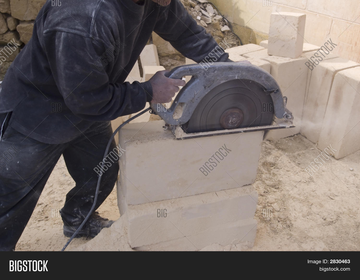 Man Cutting Stone Image & Photo (Free Trial) | Bigstock