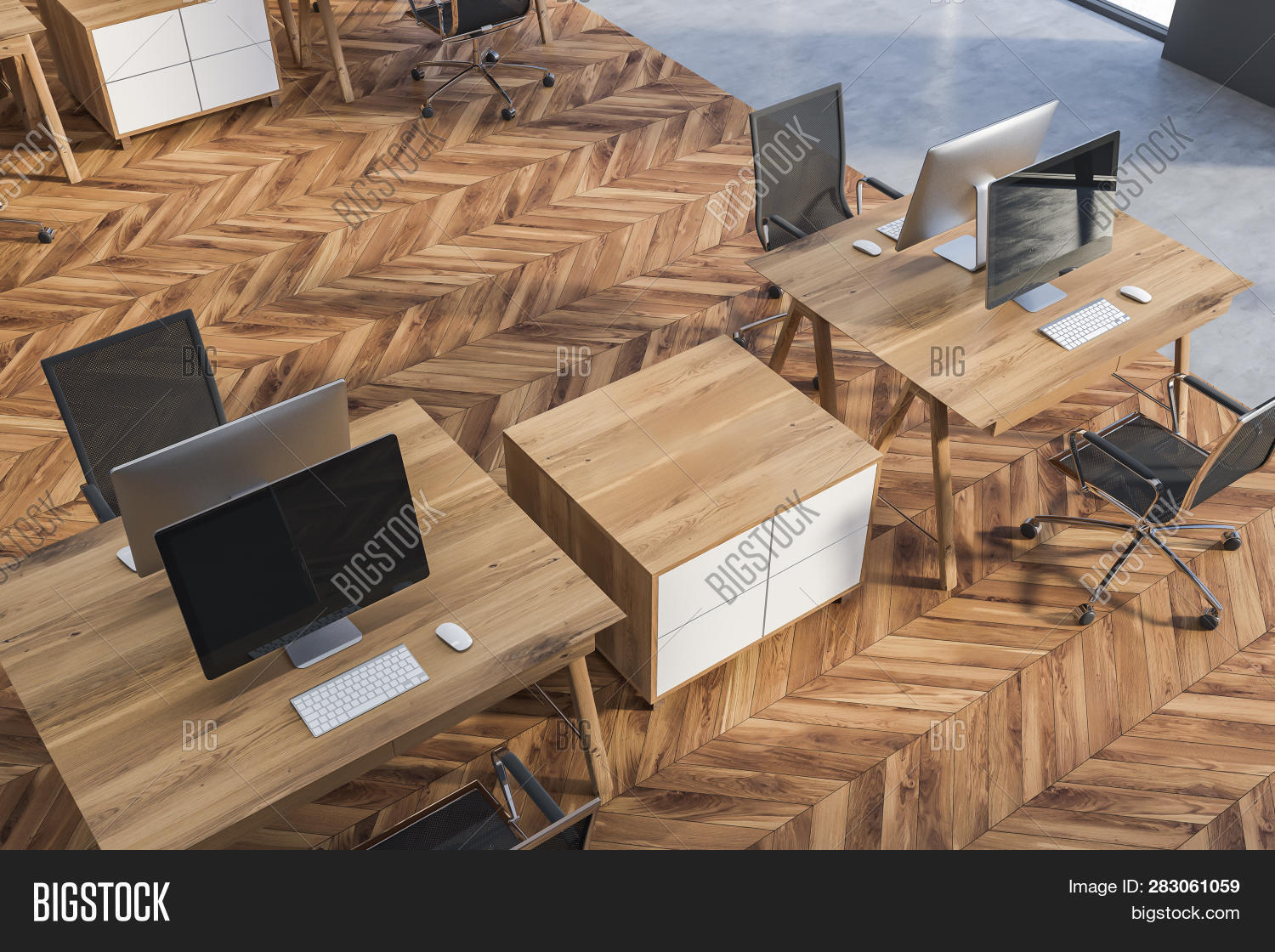 Top View Office Tables Image & Photo (Free Trial) | Bigstock