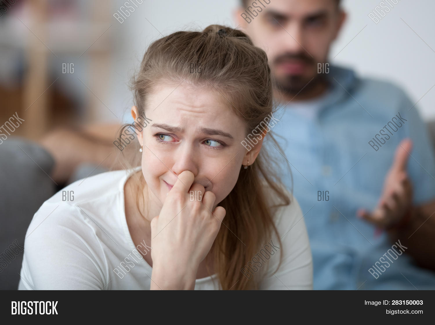 Stressed Woman Crying Image & Photo (Free Trial) | Bigstock