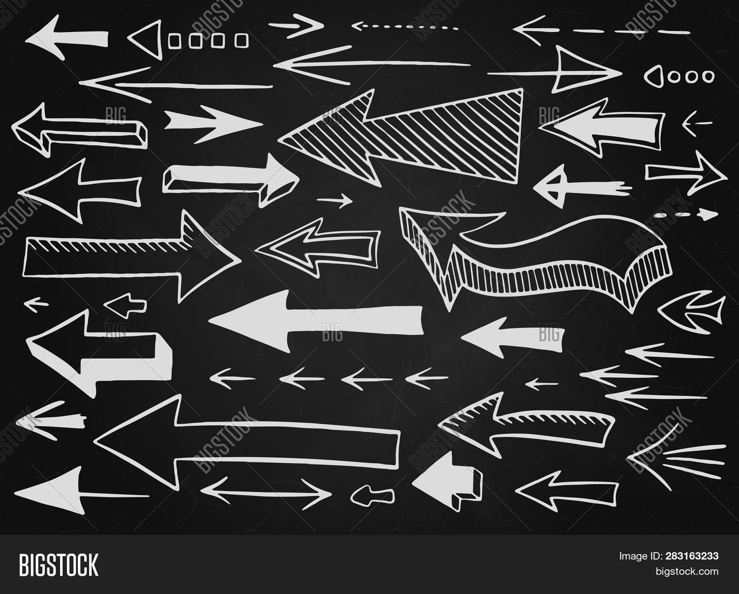 Hand Drawn Left Right Vector & Photo (Free Trial) | Bigstock