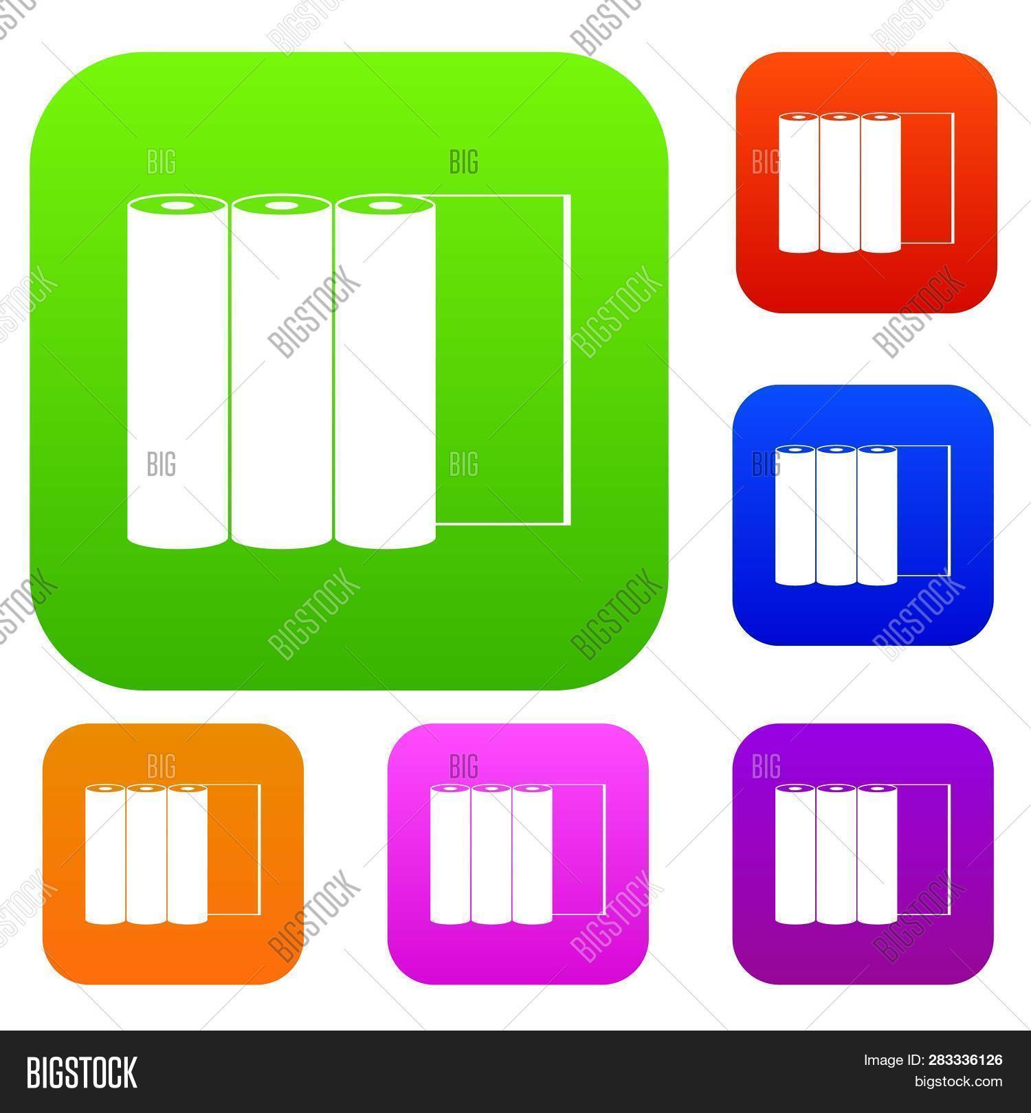 Rolls Paper Set Icon Image & Photo (Free Trial) | Bigstock
