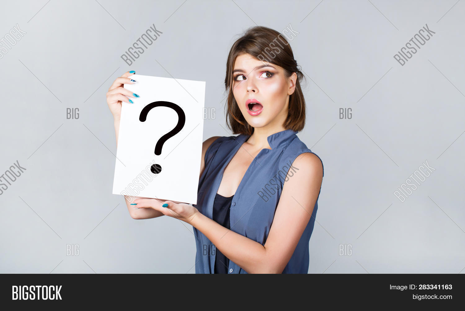 Imagen y foto Girl Question. (prueba gratis) | Bigstock