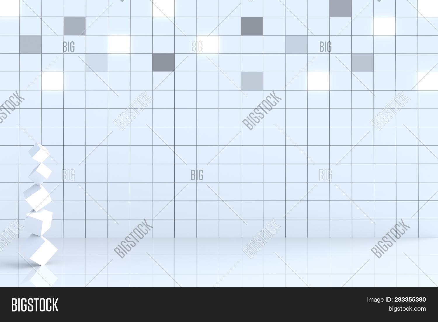 White Tile Cube Wall Image & Photo (Free Trial) | Bigstock