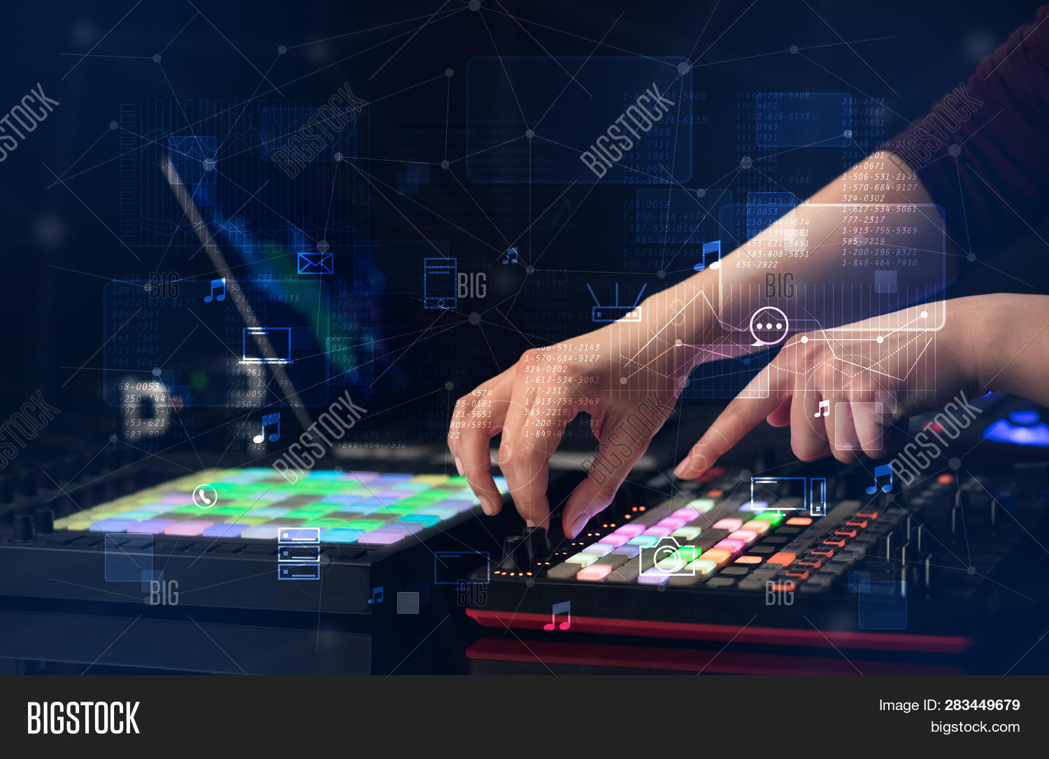 Hand Remixing Music On Image & Photo (Free Trial) | Bigstock