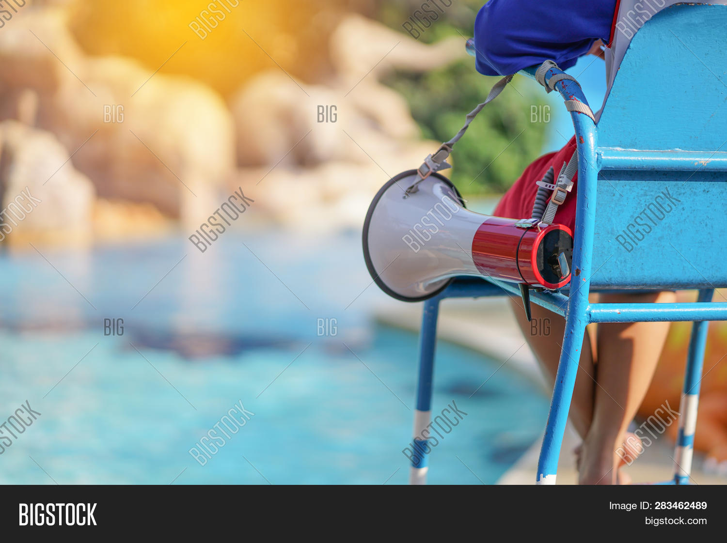 Lifeguard Sitting On Image & Photo (Free Trial) | Bigstock