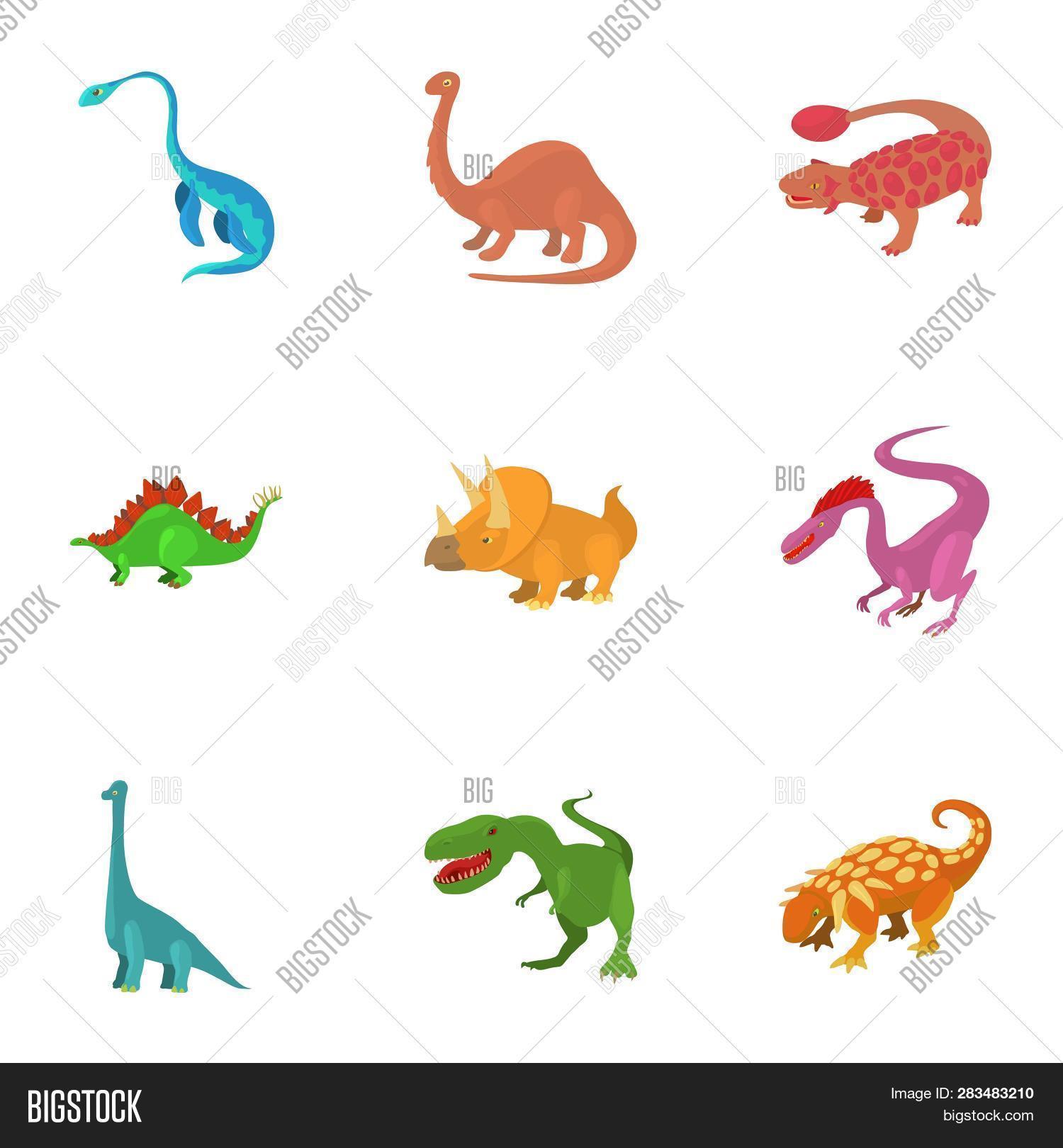 Dinosaur Icons Set. Image & Photo (Free Trial) | Bigstock