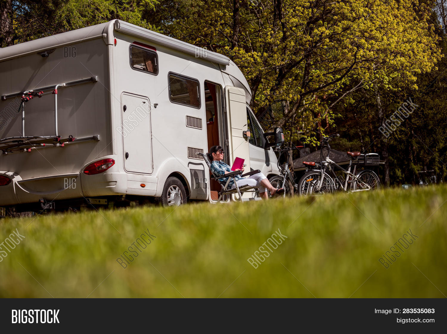 Woman Relaxes Reads Image & Photo (Free Trial) | Bigstock