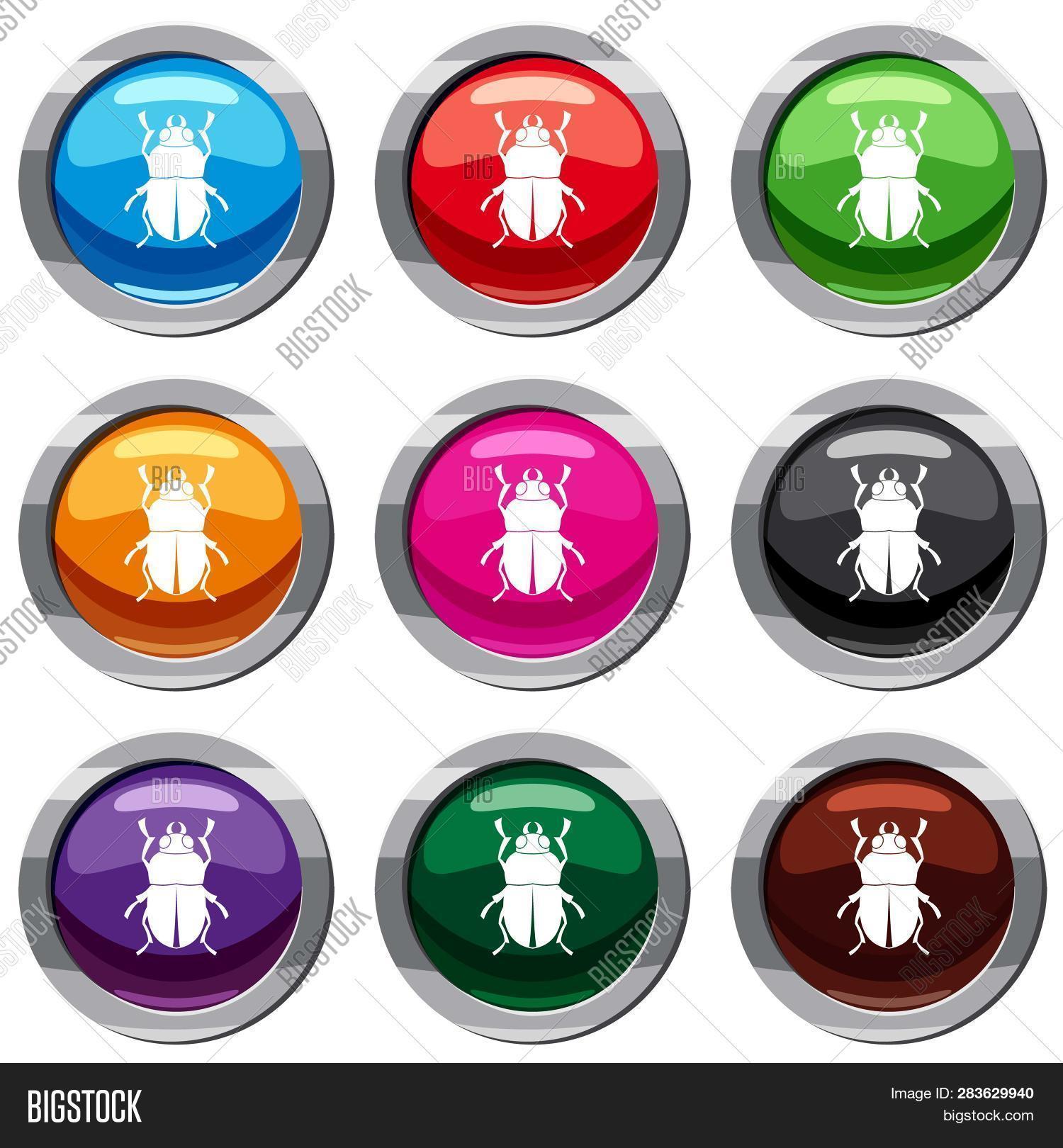 Bug Set Icon Isolated Image & Photo (Free Trial) | Bigstock