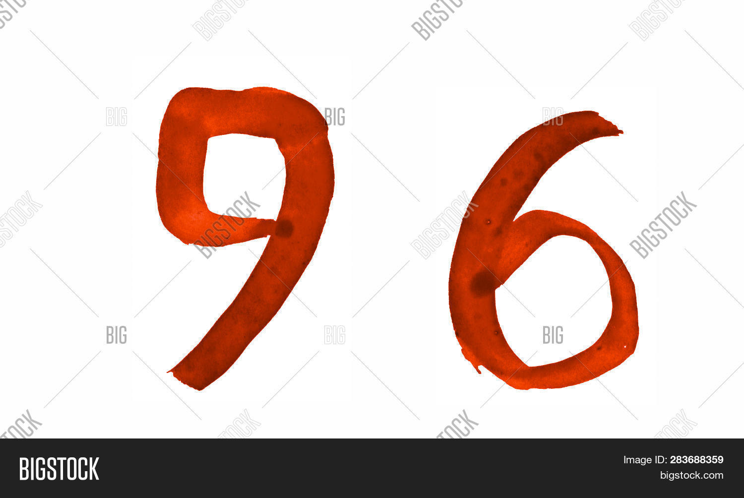 Number 96, Painted Image & Photo (Free Trial) | Bigstock