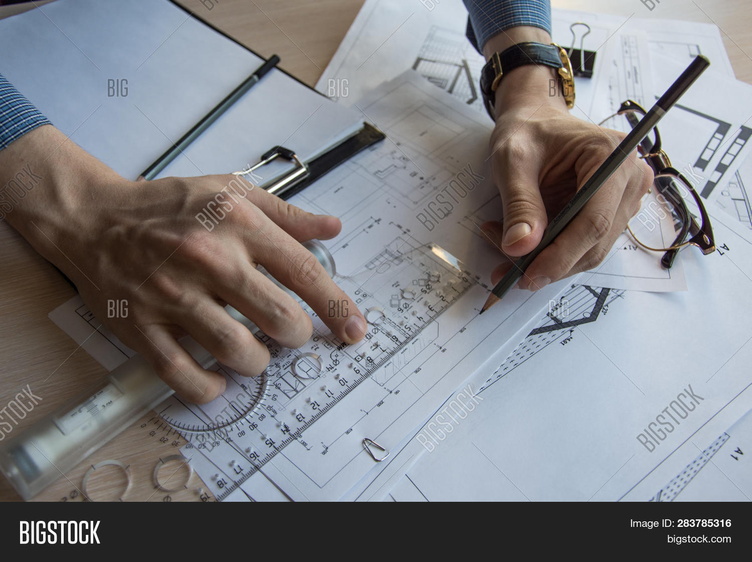 Architect's Desktop. Image & Photo (Free Trial) | Bigstock