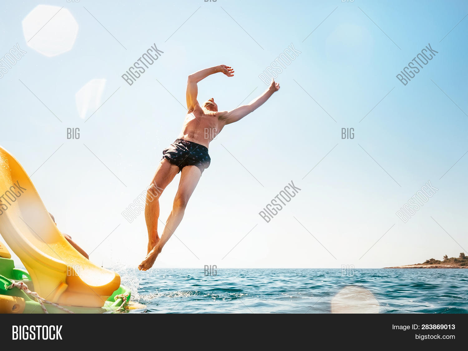 Man Jumping Backwards Image & Photo (Free Trial) | Bigstock