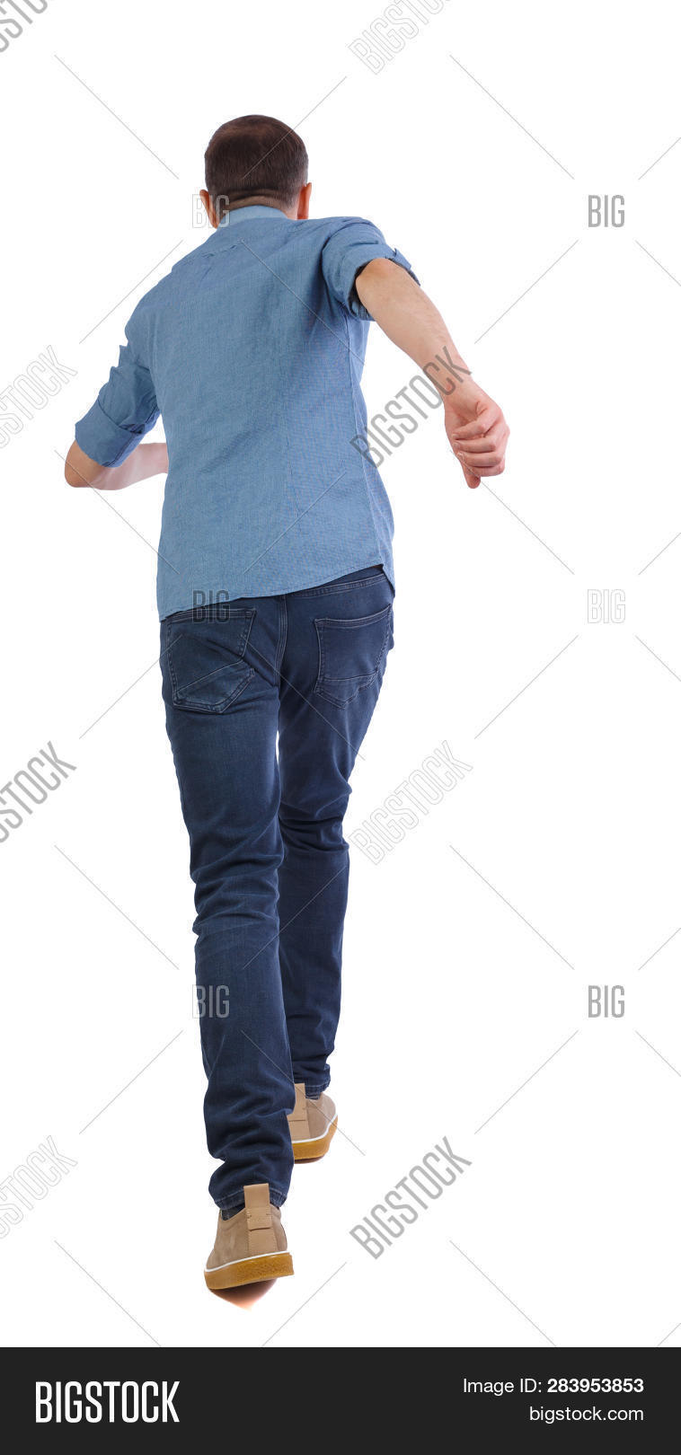 Back View Running Man Image & Photo (Free Trial) | Bigstock