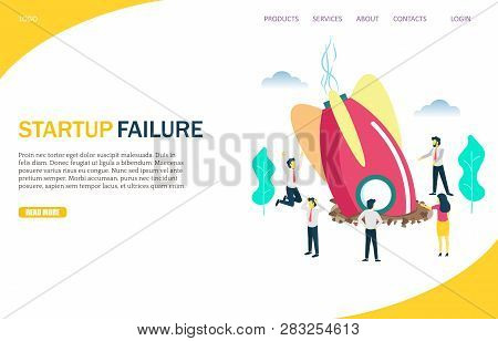 Startup Failure Vector & Photo (Free Trial) | Bigstock