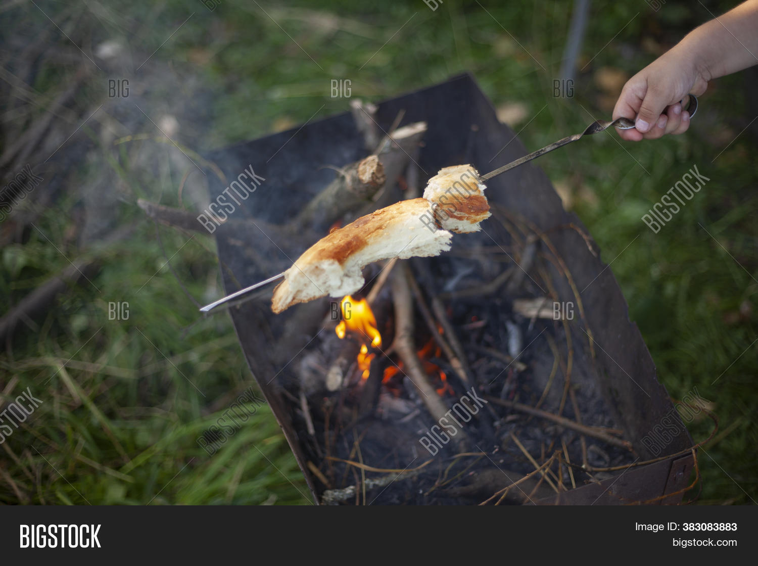 Bread Fried Over Fire Image & Photo (Free Trial) | Bigstock