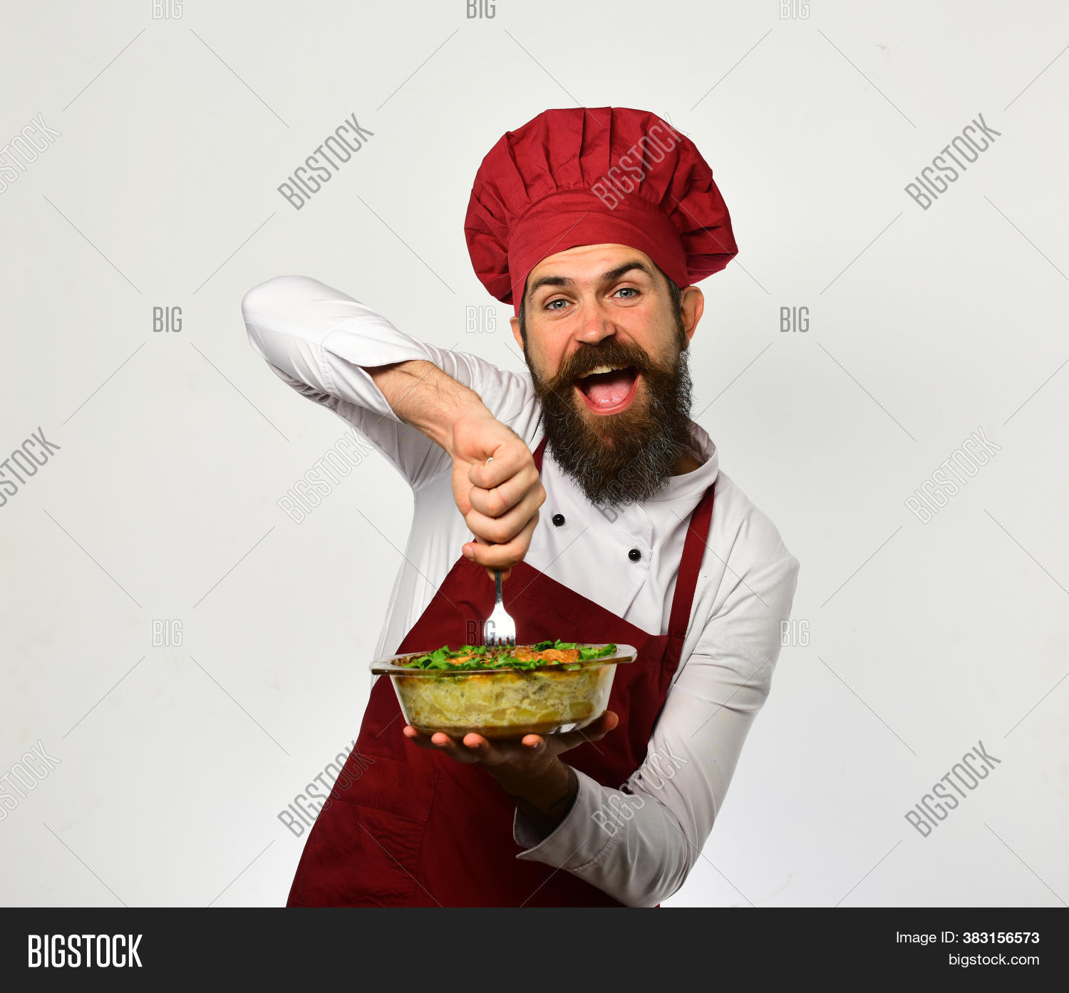 Chef Holds Bowl Potato Image & Photo (Free Trial) | Bigstock