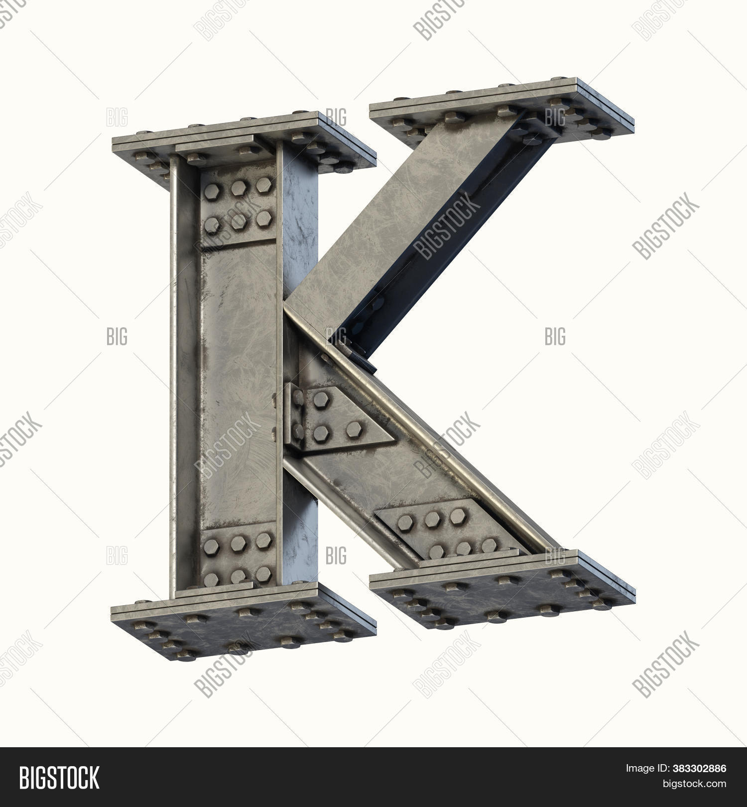 Steel Beam Font 3d Image & Photo (Free Trial) | Bigstock