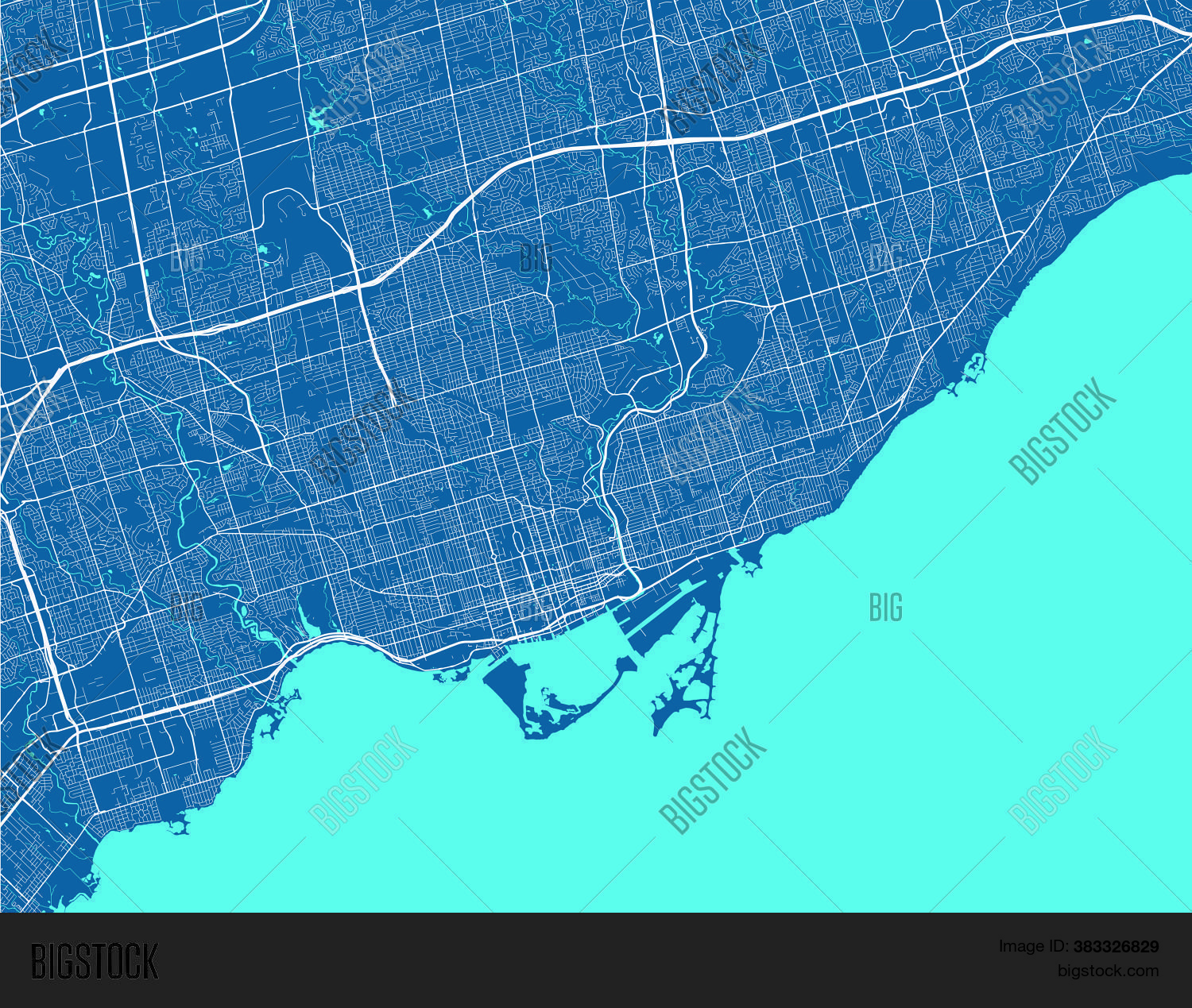 Toronto Map. Detailed Vector & Photo (Free Trial) | Bigstock