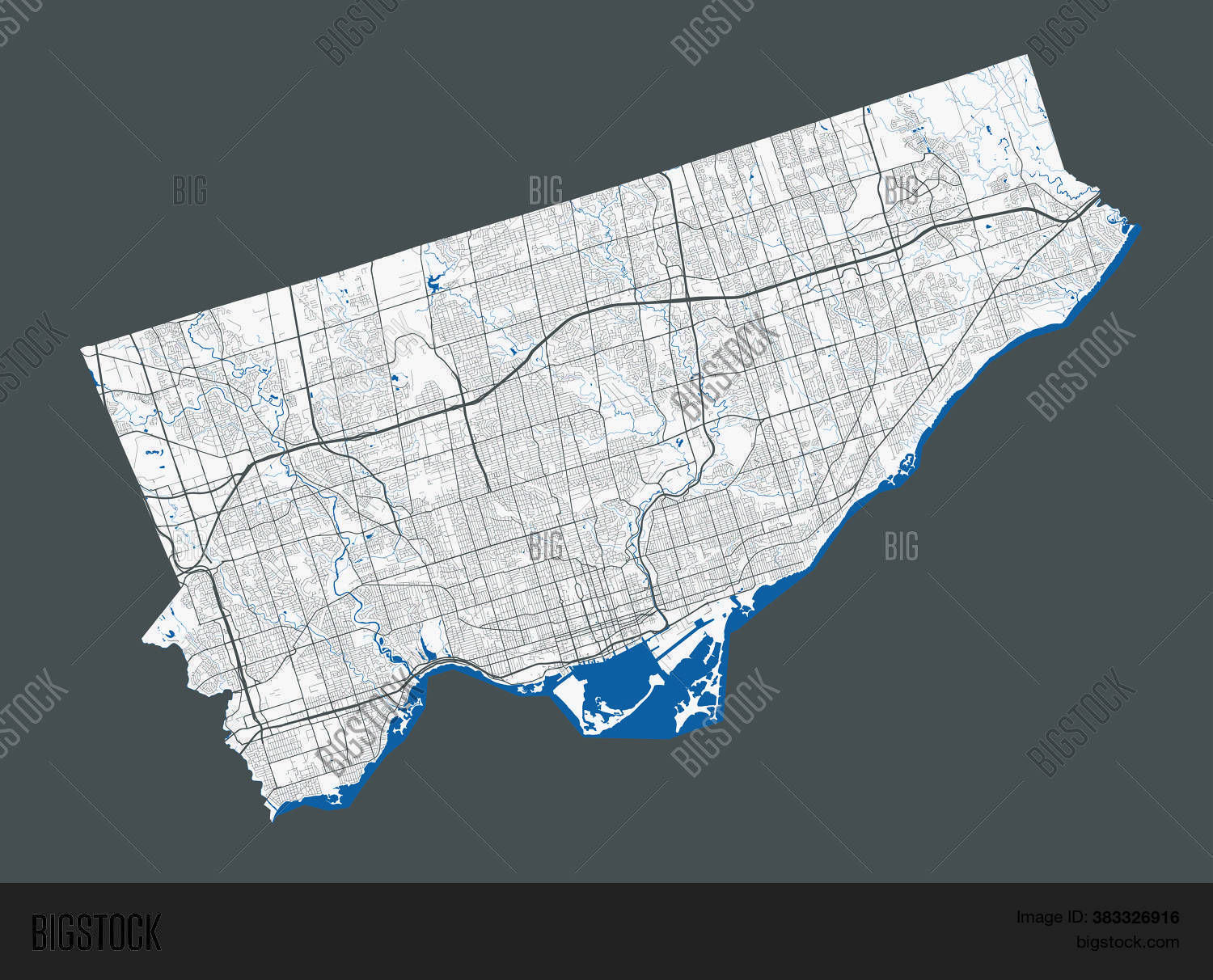 Toronto Map. Detailed Vector & Photo (Free Trial) | Bigstock