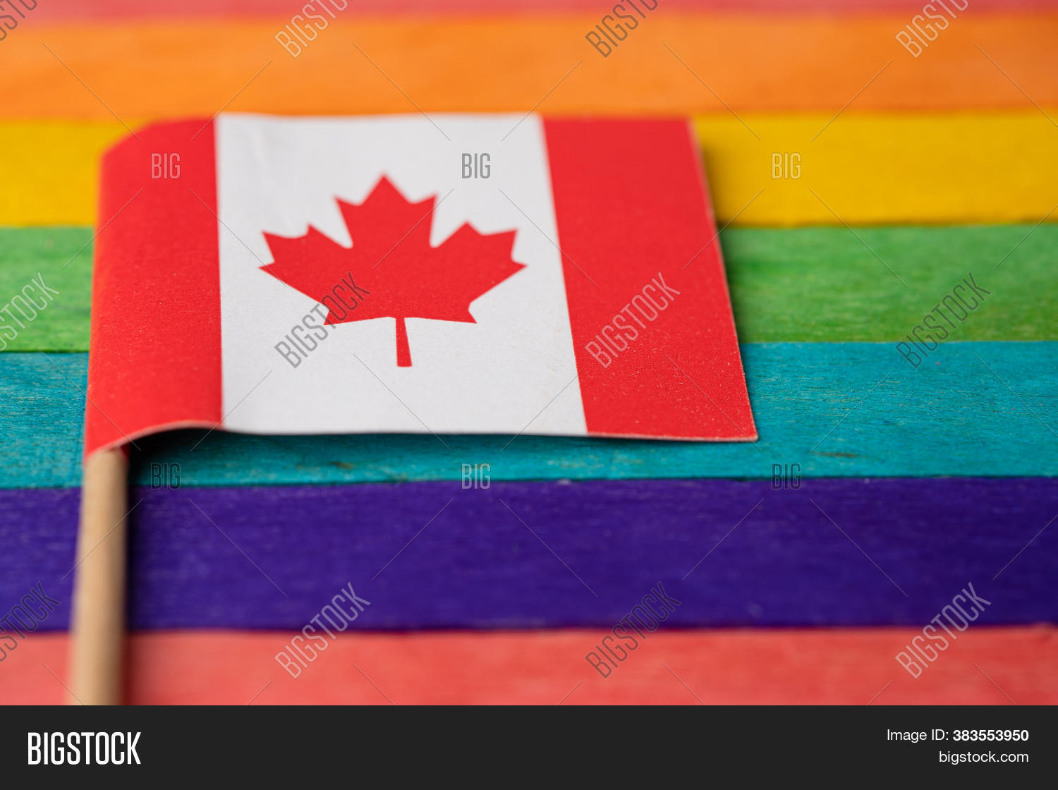 Canada Flag On Rainbow Image & Photo (Free Trial) | Bigstock