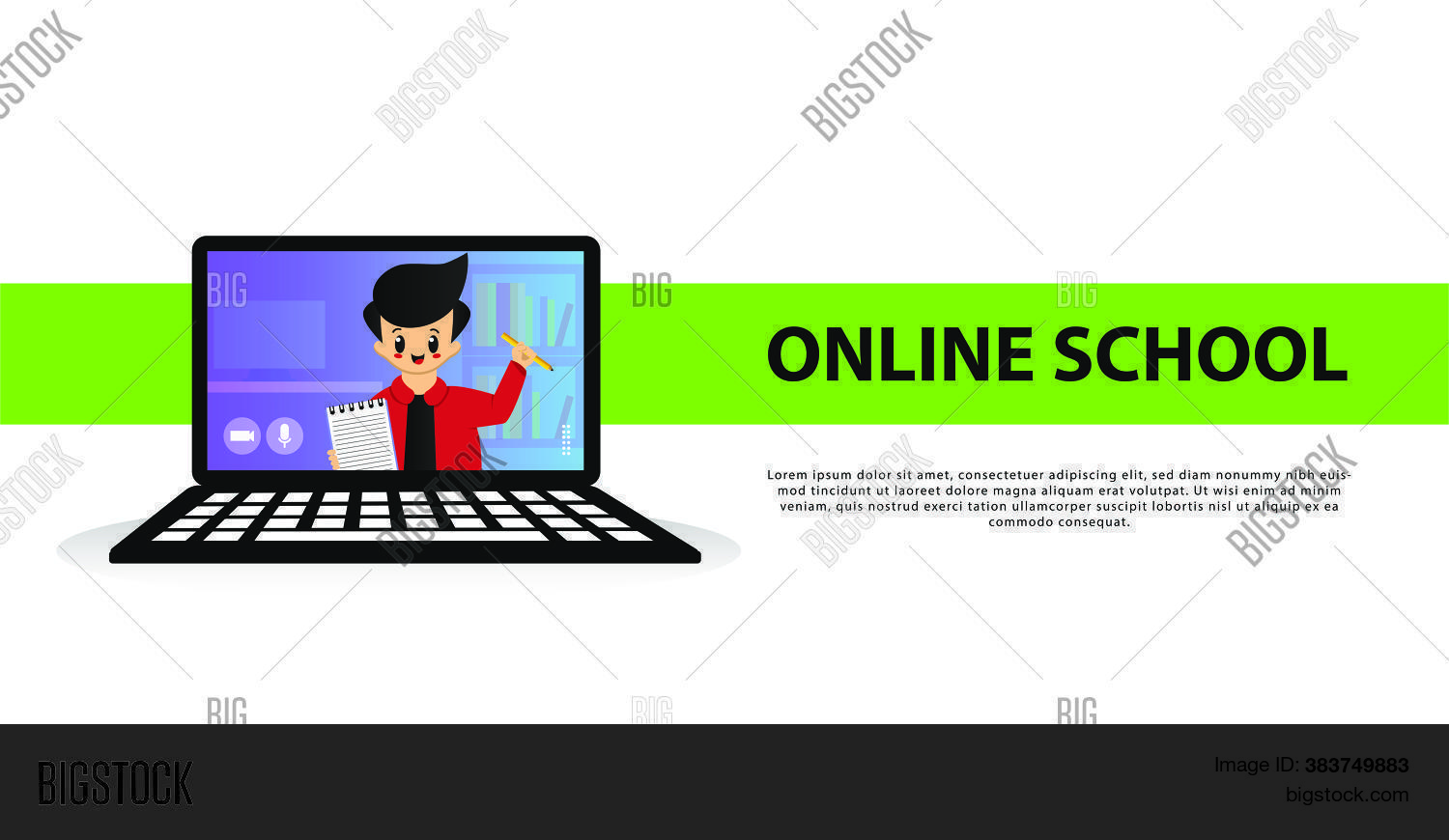 Online School Banner Vector & Photo (Free Trial) | Bigstock