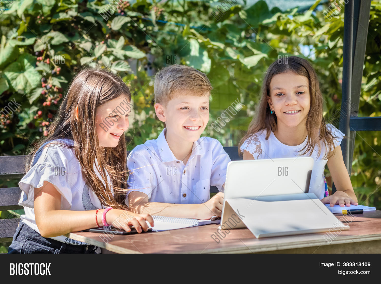 Happy Children Studying