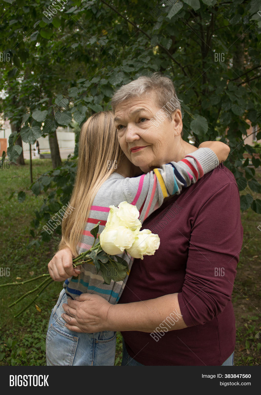 Grandmother Hugs Her Image & Photo (Free Trial) | Bigstock
