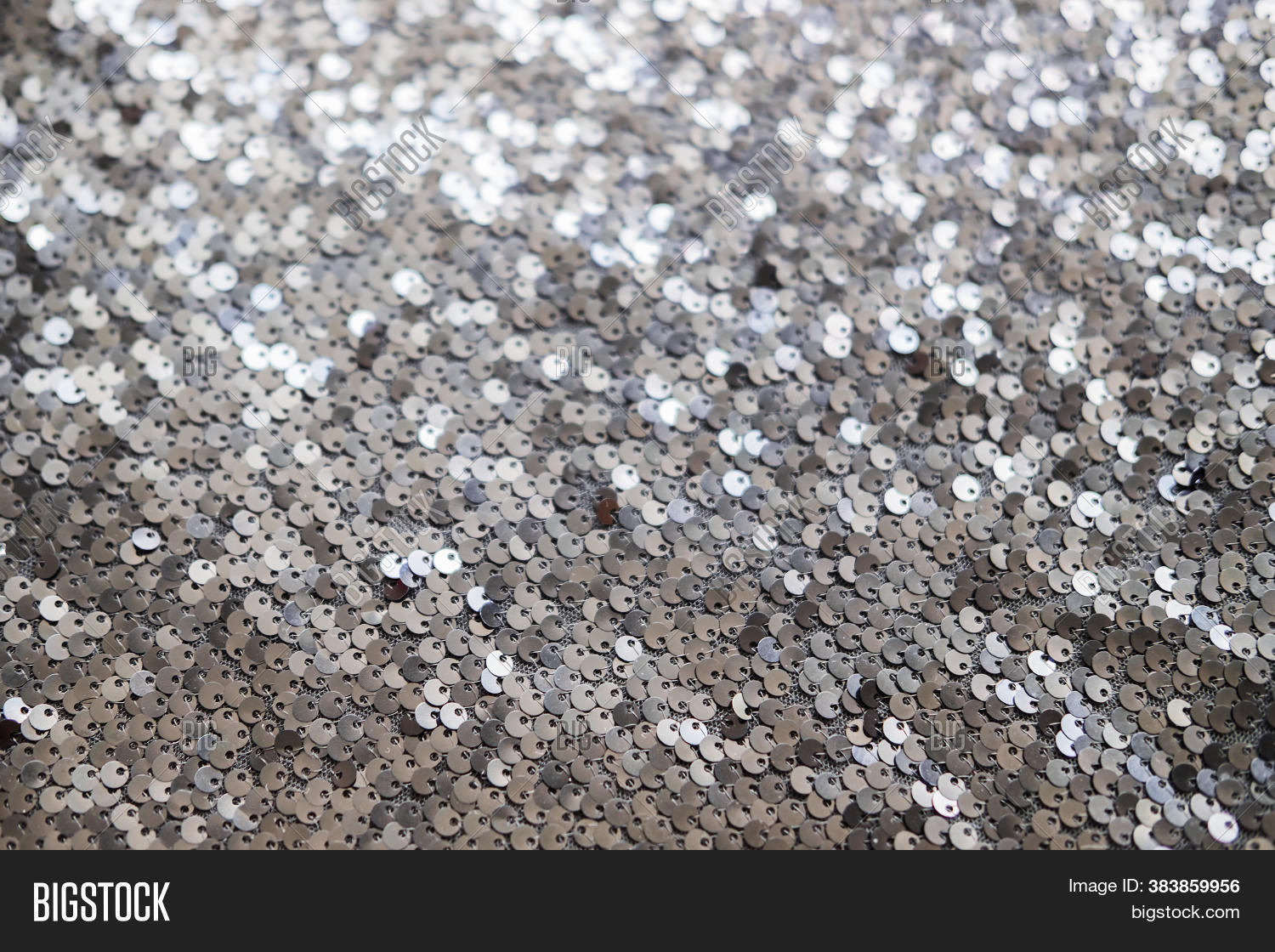 Shiny Silver Fabric