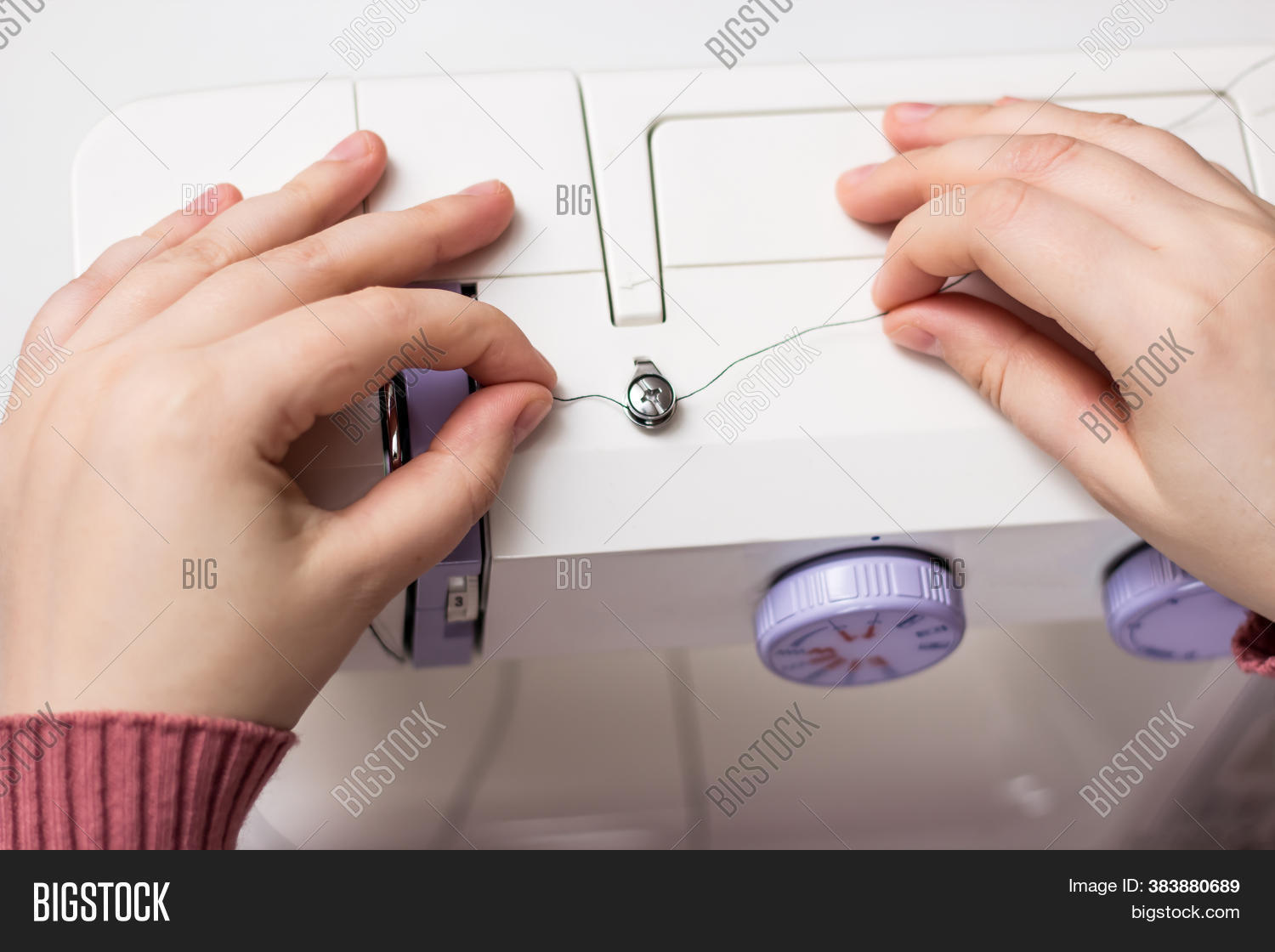 Girl Threading Needle Image & Photo (Free Trial) | Bigstock