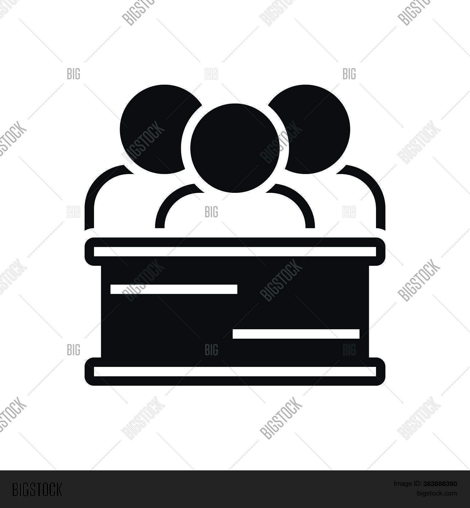 Black Solid Icon Jury Vector & Photo (Free Trial) | Bigstock