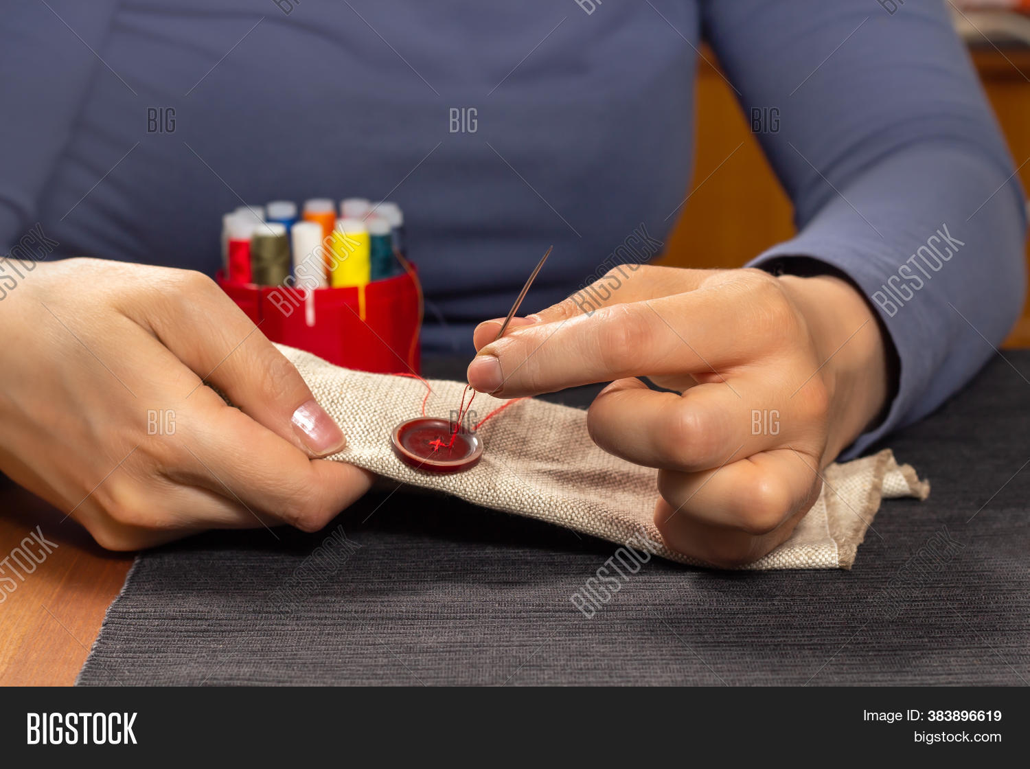 Female Hands Sew Torn Image & Photo (Free Trial) | Bigstock