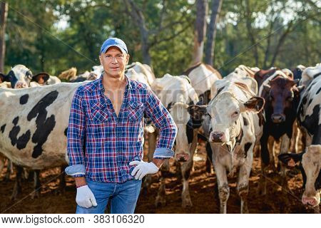 Farmer Working On Farm Image & Photo (Free Trial) | Bigstock