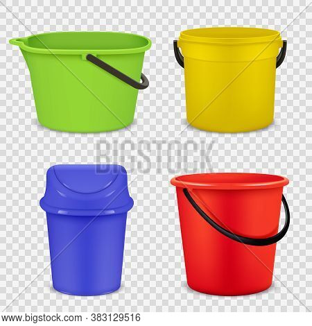 Realistic Buckets. Vector & Photo (Free Trial) | Bigstock