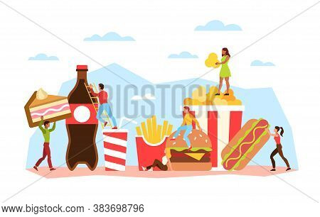 People Fast Food. Vector & Photo (Free Trial) | Bigstock