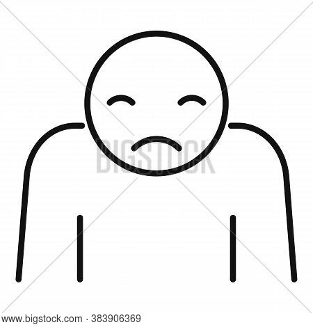 Sad Man Icon. Outline Vector & Photo (Free Trial) | Bigstock