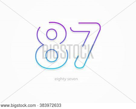 87 Number, Outline Vector & Photo (Free Trial) | Bigstock