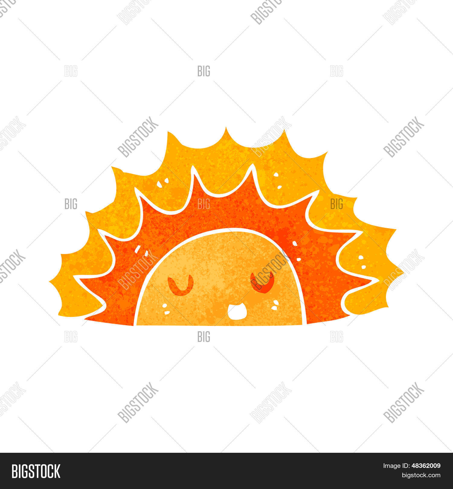 Retro Cartoon Sun Vector & Photo (Free Trial) | Bigstock