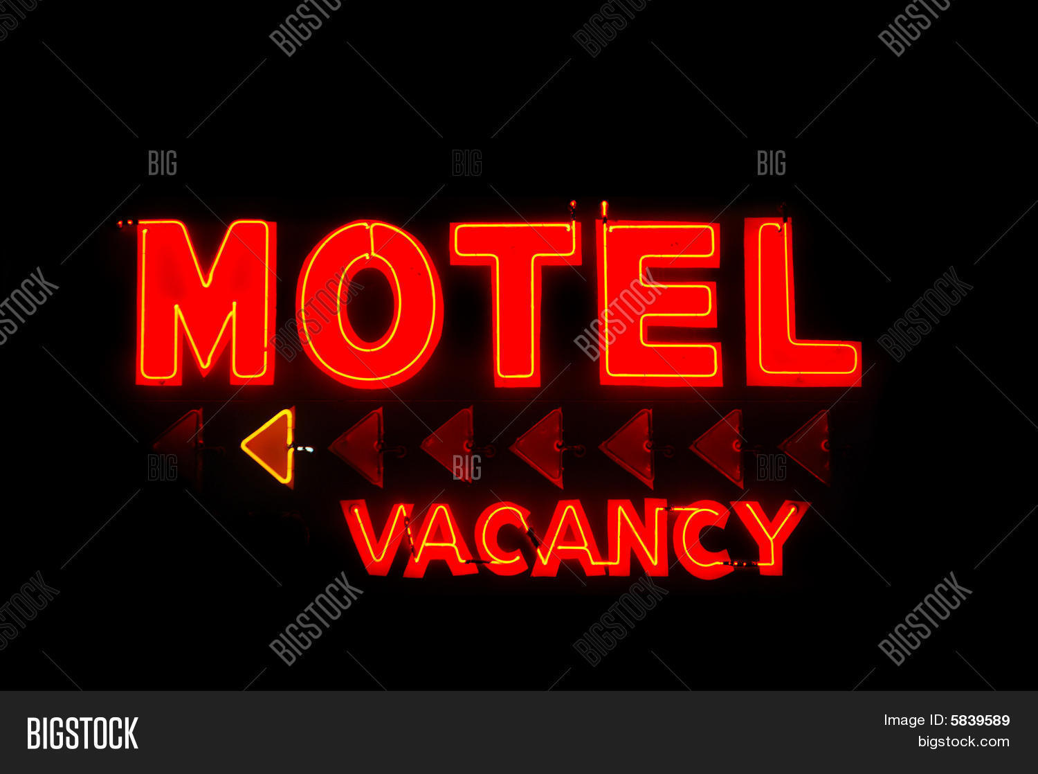 Motel Vacancy Neon Image & Photo (Free Trial) | Bigstock