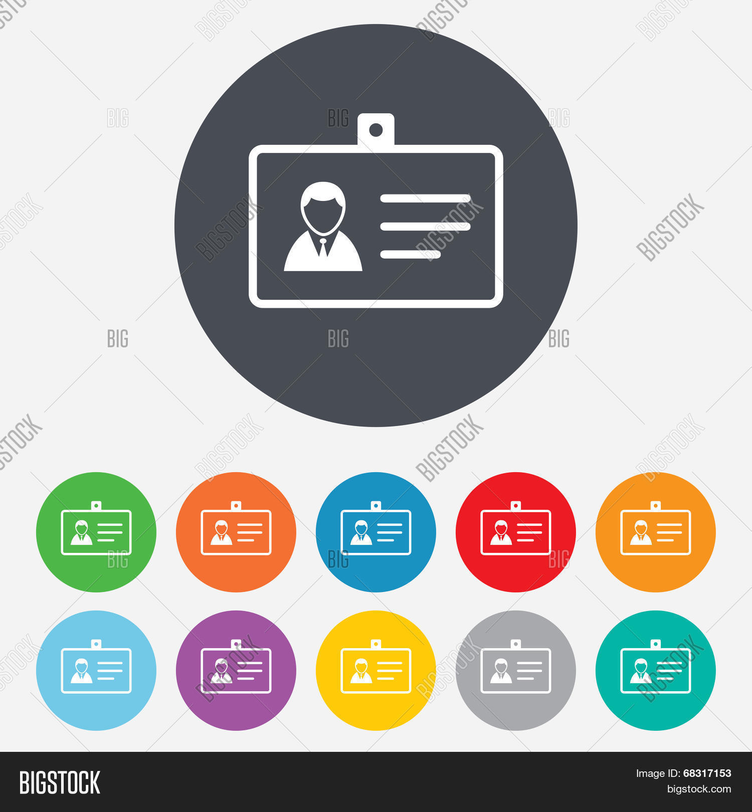 ID Card Sign Icon. Vector & Photo (Free Trial) | Bigstock