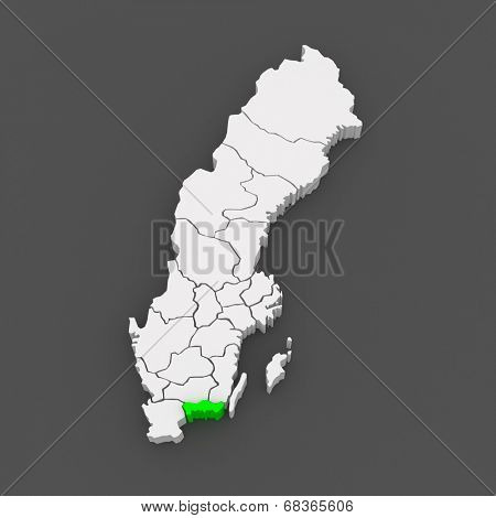 Map Blekinge. Sweden. Image & Photo (Free Trial) | Bigstock