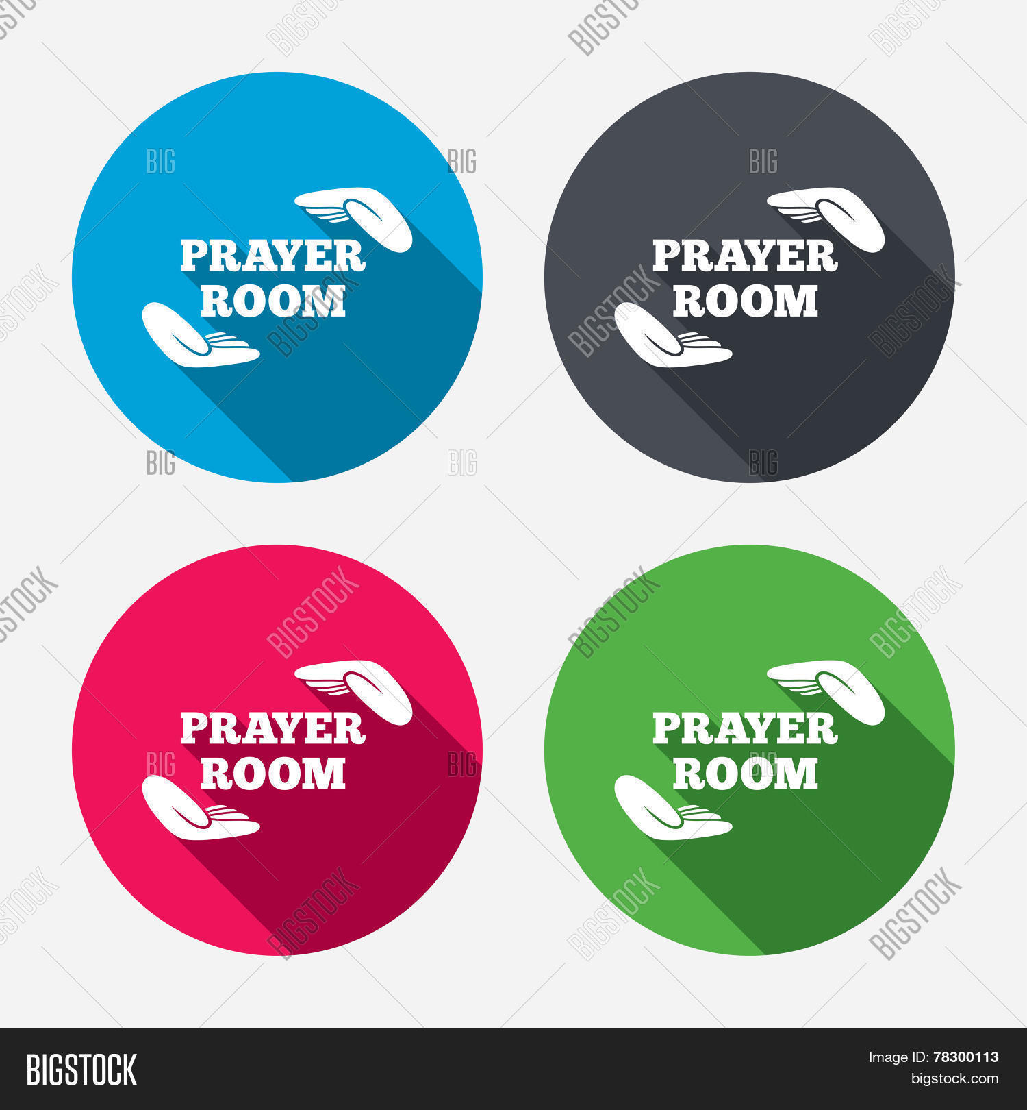 Prayer Room Sign Icon Vector & Photo (Free Trial) | Bigstock
