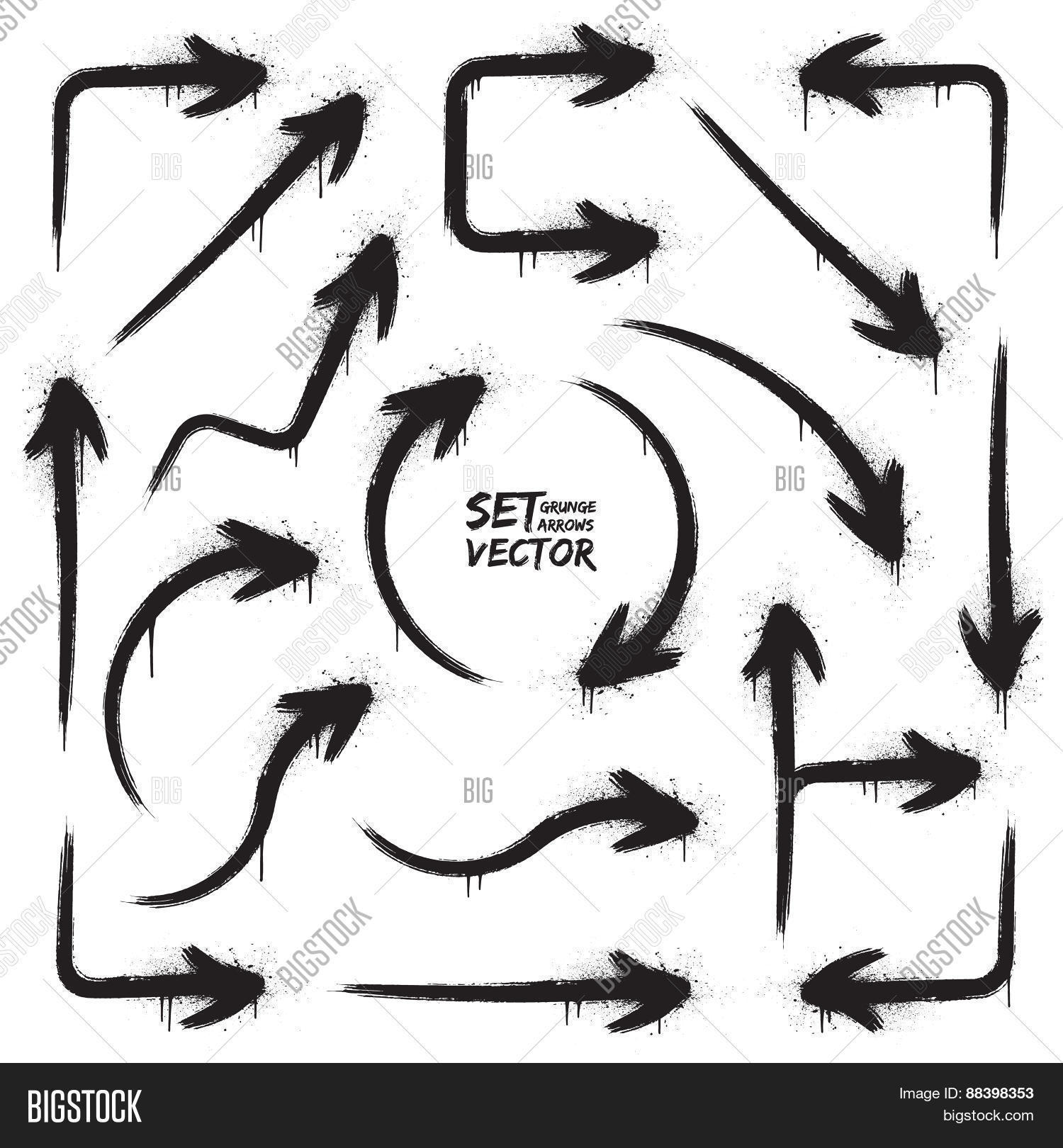 Vector Grunge Arrows Vector & Photo (Free Trial) | Bigstock