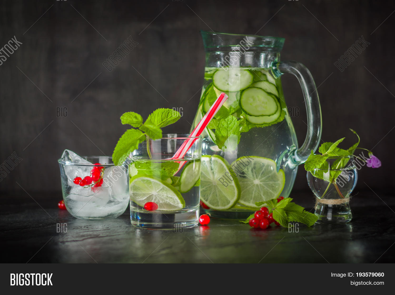 Water Detox Glass Jar Image & Photo (Free Trial) | Bigstock