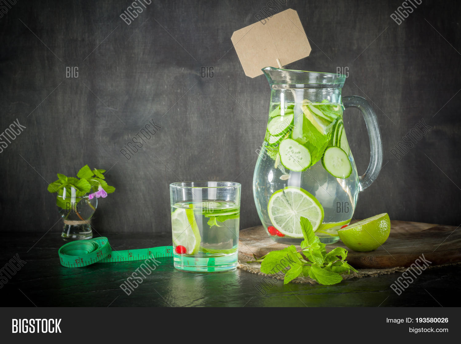 Water Detox Glass Jar Image & Photo (Free Trial) | Bigstock