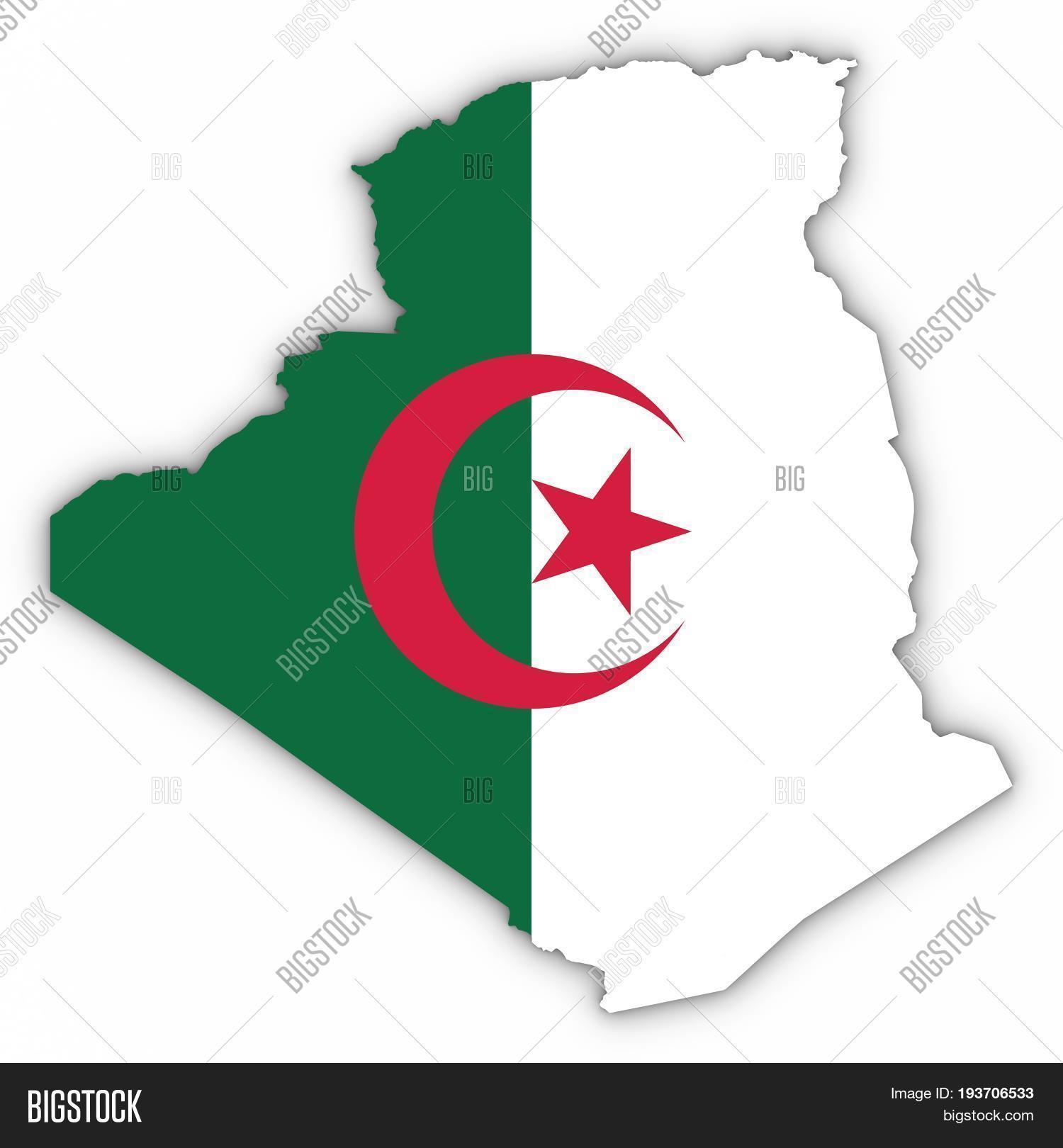 Algeria Map Outline Image & Photo (Free Trial) | Bigstock