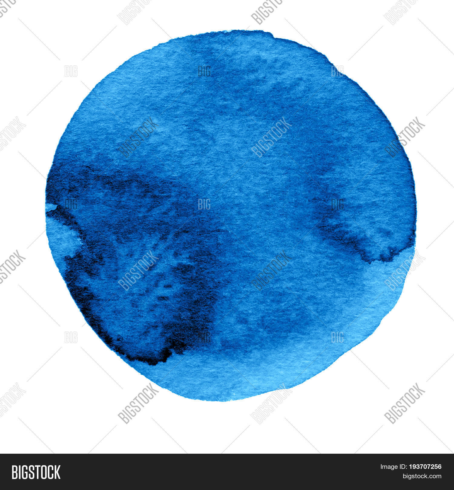 Blue Watercolor Circle Image & Photo (Free Trial) | Bigstock