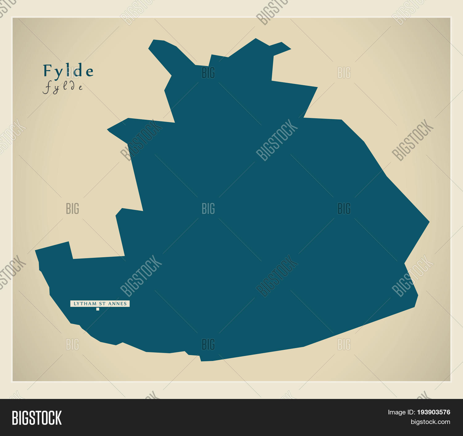Modern Map - Fylde Image & Photo (Free Trial) | Bigstock