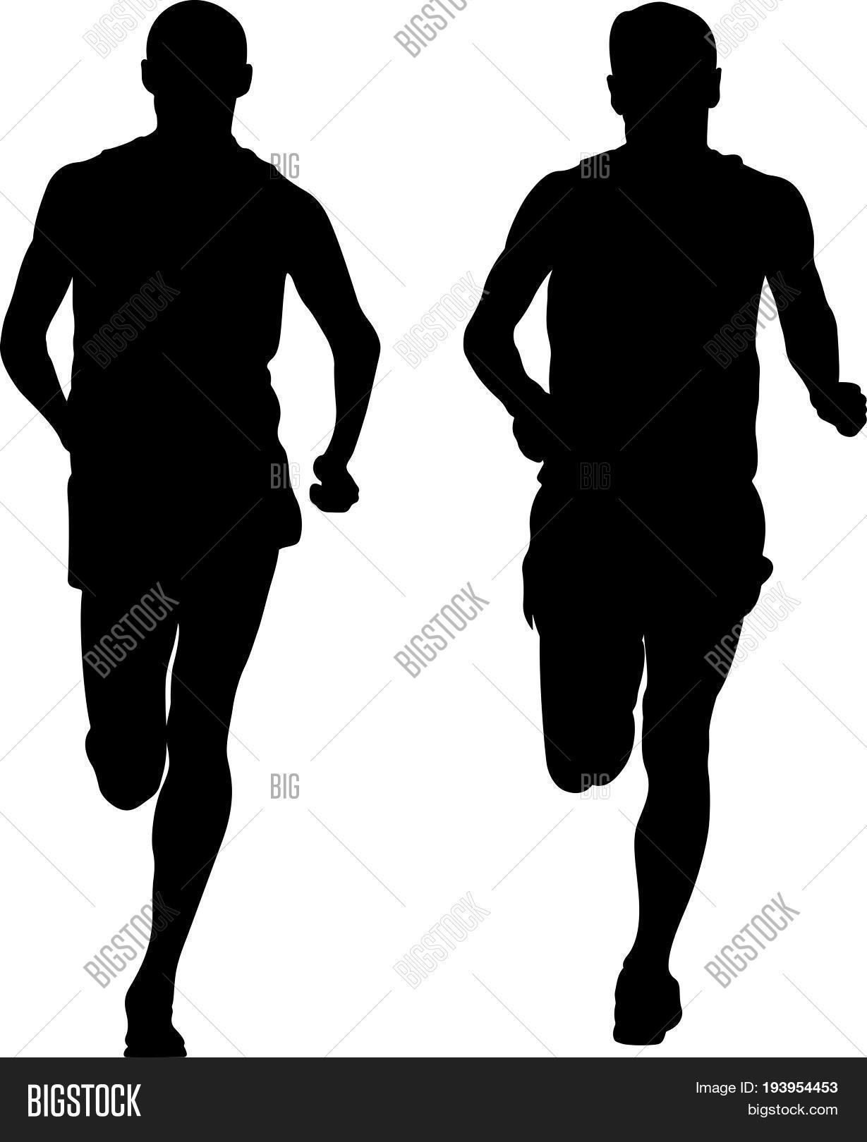Two Male Runners Vector & Photo (Free Trial) | Bigstock