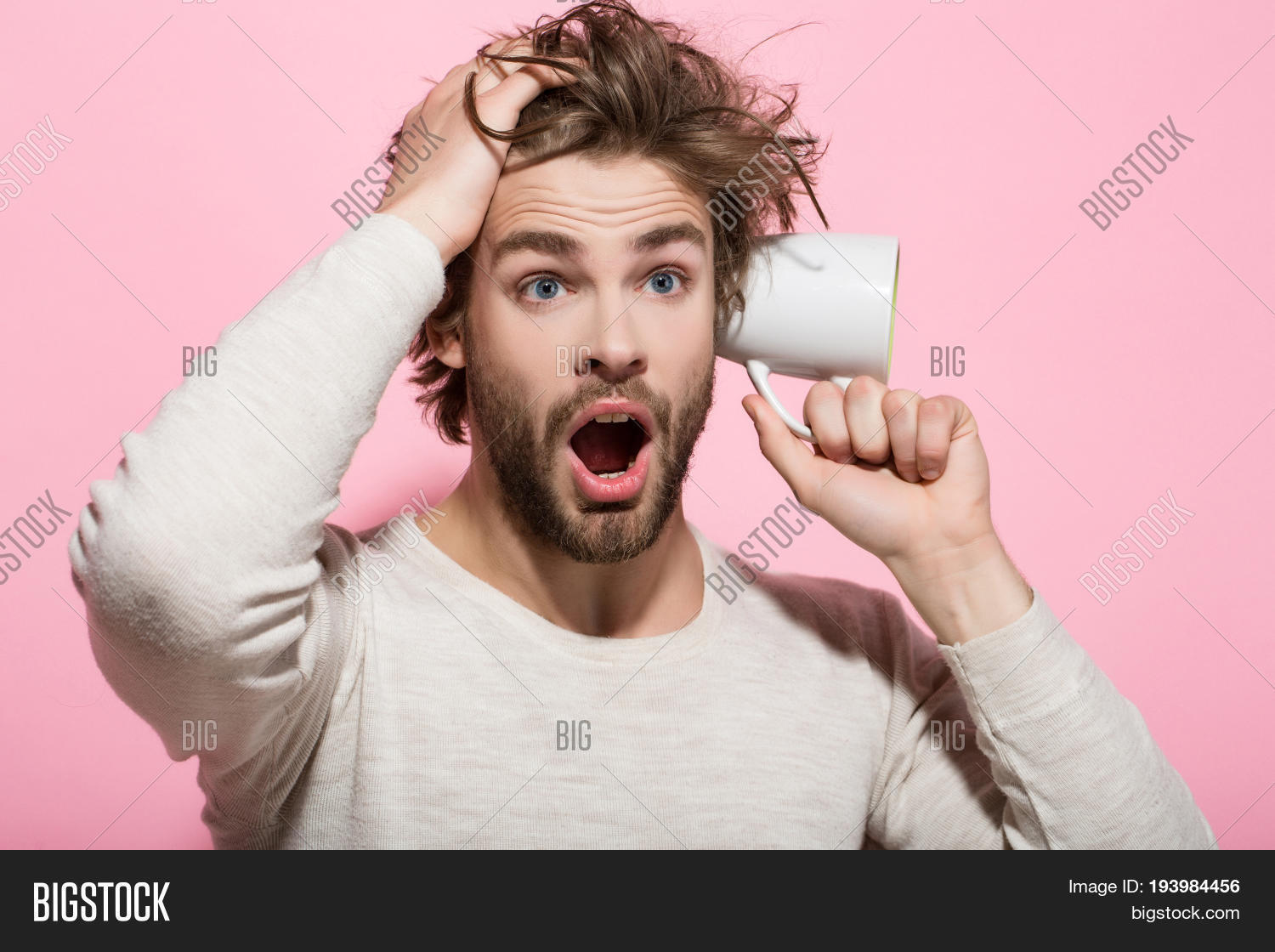 Surprised Man Overhear Image & Photo (Free Trial) | Bigstock