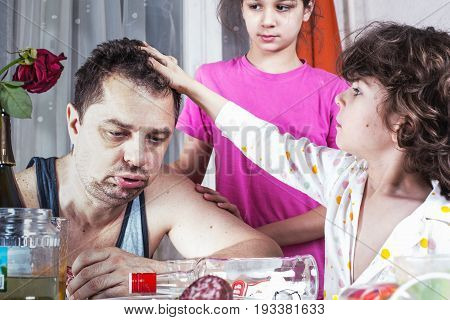 Drunk Unshaven Father Image & Photo (Free Trial) | Bigstock