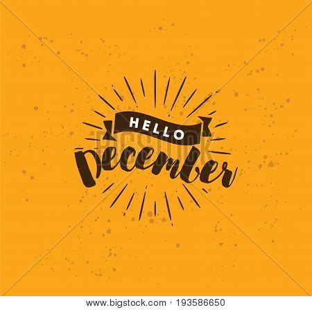 Vector y foto Hello December. (prueba gratis) | Bigstock